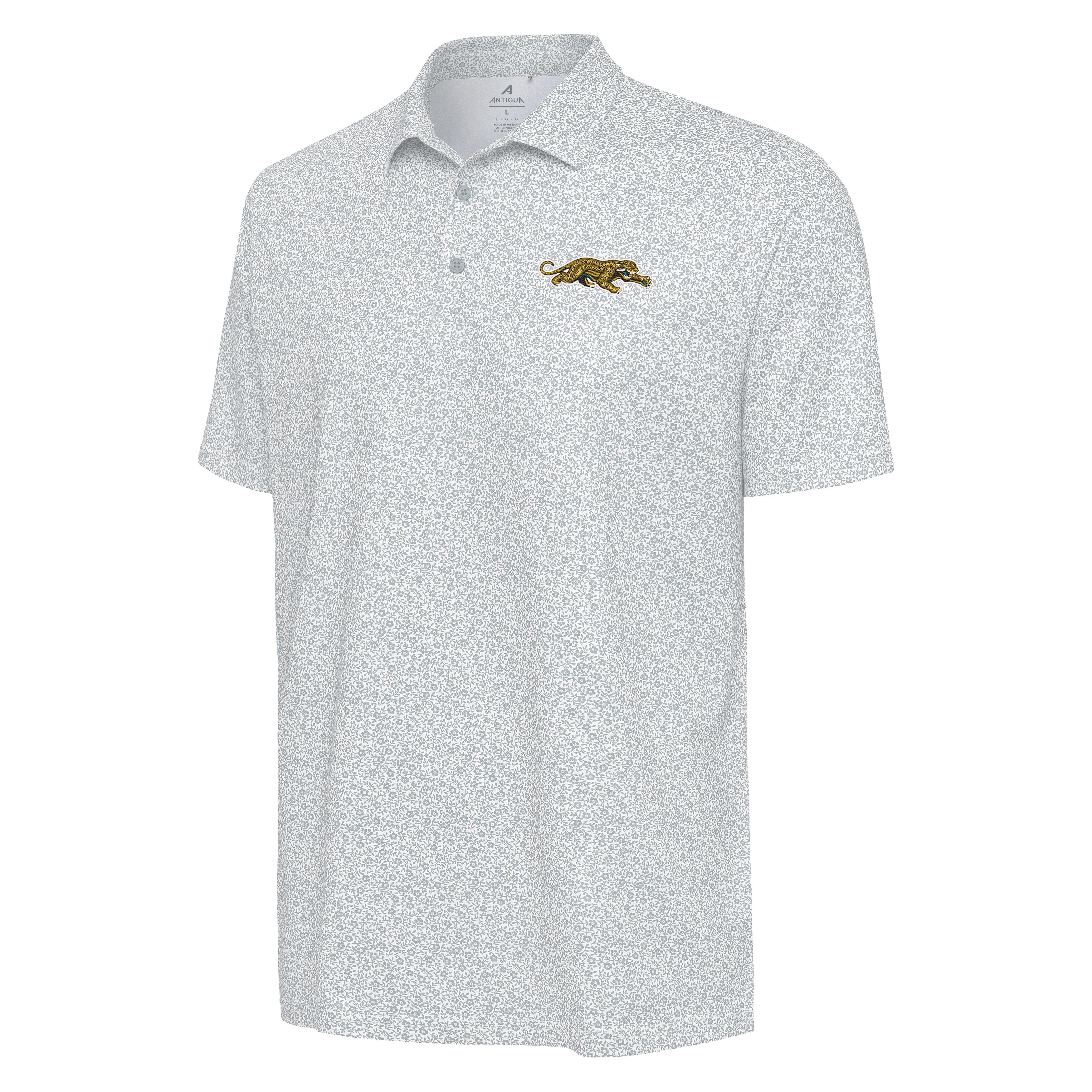 Jacksonville Jaguars Prowler Logo Field Ditsy White Floral Polo Antigu ...